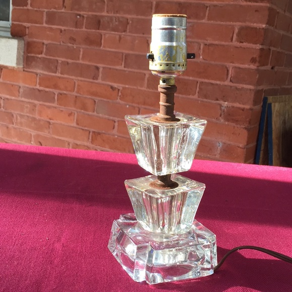 Accents | Vtg Chunky Crystal Table Lamp | Poshmark